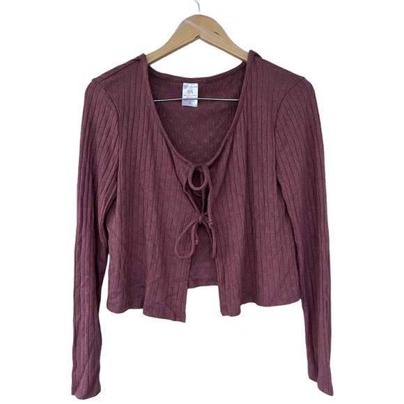 No Boundaries | Sweaters | No Boundaries Red Maroon Floral Stripe Tie ...